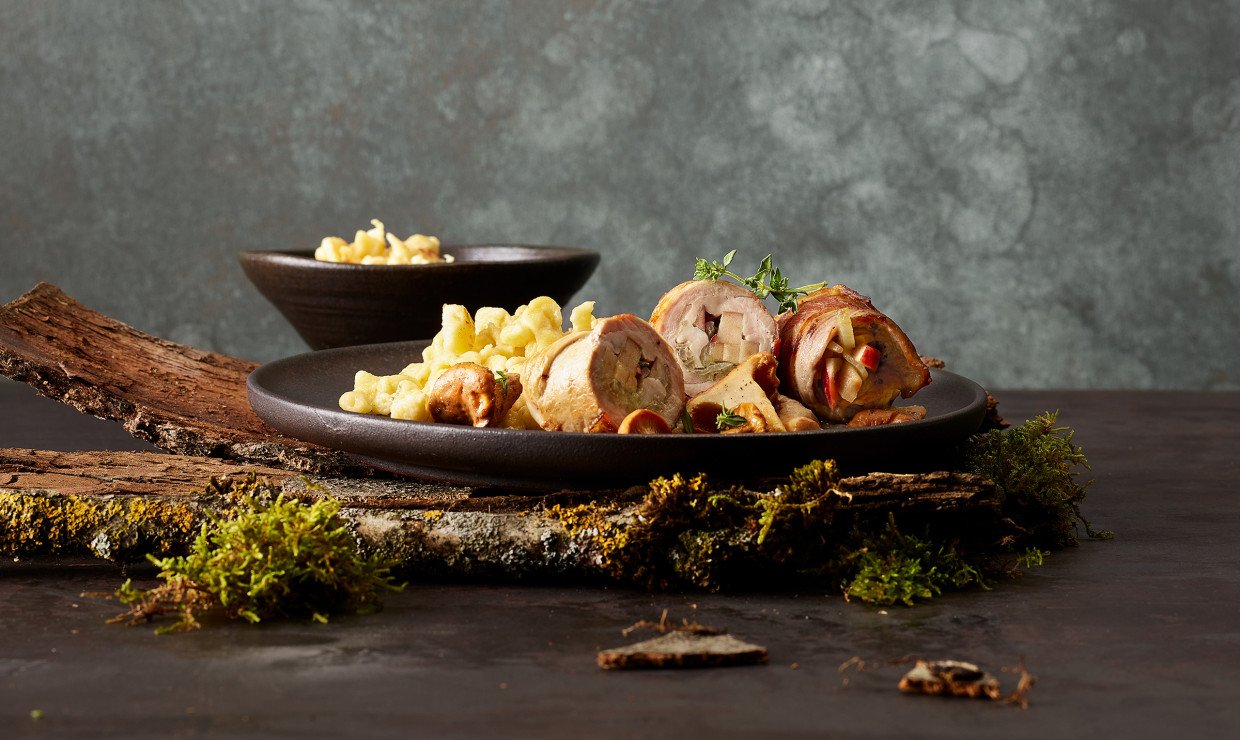 Schweins-Involtini an Pfifferlingsauce - Schweizer Fleisch